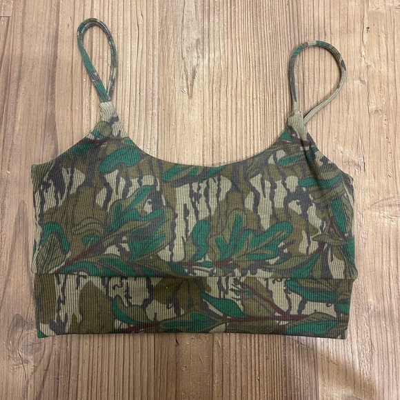 Tribe Kelley | Tops | Tribe Kelley X Mossy Oak Ribbed Traveler Bra In ...